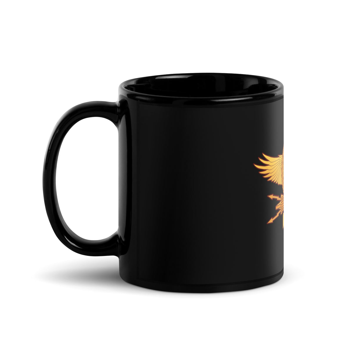 Roman Eagle Black Glossy Mug – SPQR Emporium