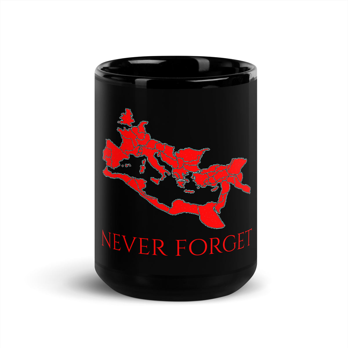 Roman Empire - Never Forget - Ancient Rome Black Glossy Mug – SPQR Emporium
