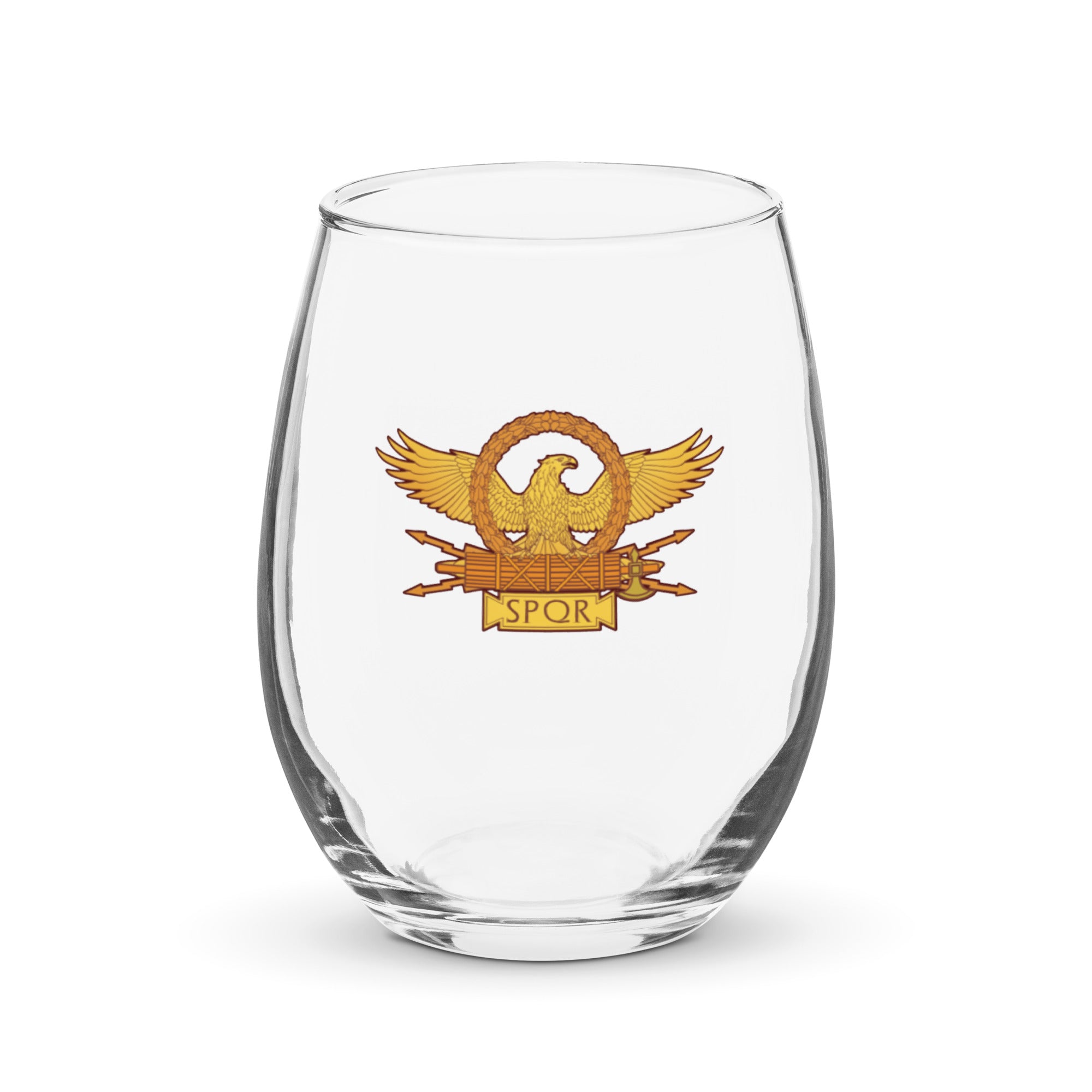 Ancient Roman Legionary Aquila Stemless Wine Glass