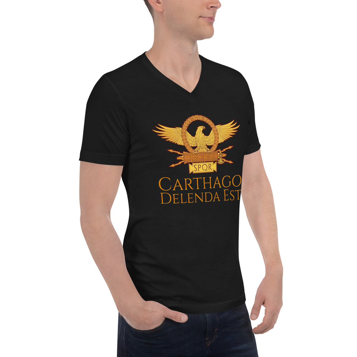 Carthago Delenda Est - Ancient Rome - Unisex Short Sleeve V-Neck T-Shi ...