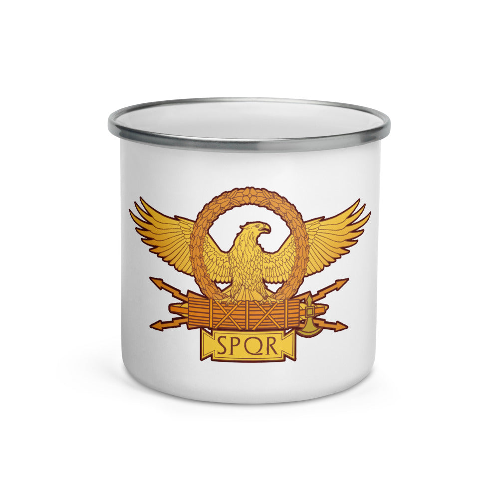 SPQR Roman Eagle Enamel Mug